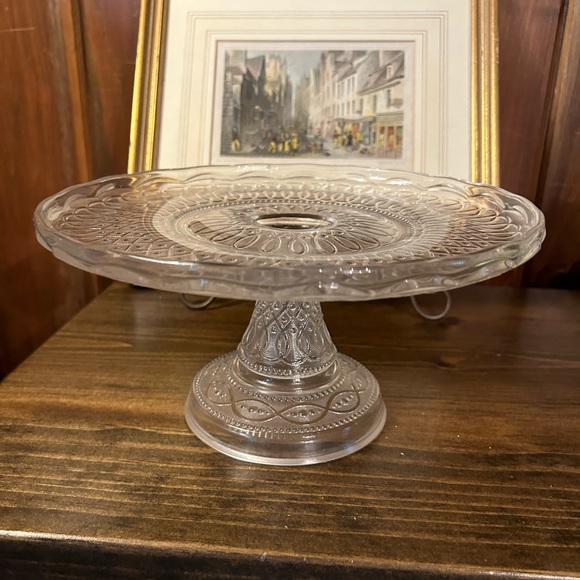 Antique | Dining | Antique Cake Plate Clear Glass | Poshmark